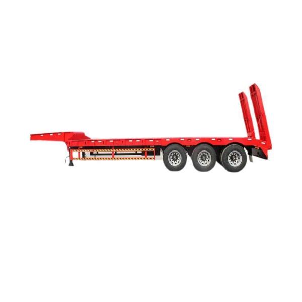Quality Self Dumping 4 Axle Low Bed Trailer Detachable With Gooseneck Customization for sale