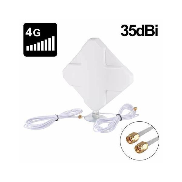 Quality 4g 35Dbi Long Range Signal Booster LTE Router Antenna With Dual Interface for sale
