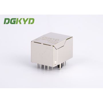 Quality WIFI PCB RJ45 Modular Jack With Magnetics , LEDs And EMI Fingers OEM 90 Degree for sale