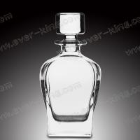 Quality Square Shaped empty 750ML Glass Tequila Bottles for sale