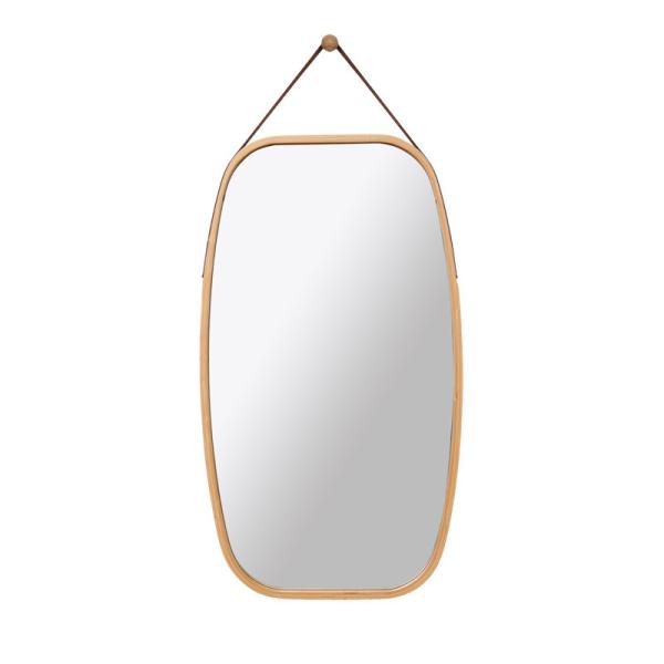 Quality Modern Phyllostachys pubescens Mirror Biophilic Home Decoration Nordic Style Full Body Mirror for sale