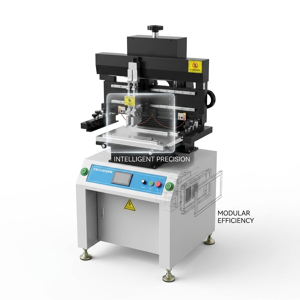 Quality Semi-Automatic Solder Paste Printer PLC Touch Screen 0.01mm High Precision PCB for sale