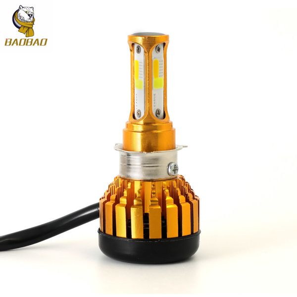 Quality 50W White Yellow Flash Universal Motorcycle Mini LED Headlight Bulbs for sale