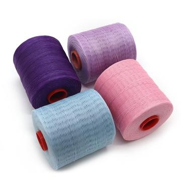 Quality Kangfa 0.8mm 1mm Polyester Handmade Braid Waxed Thread High Tenacity for Leather for sale