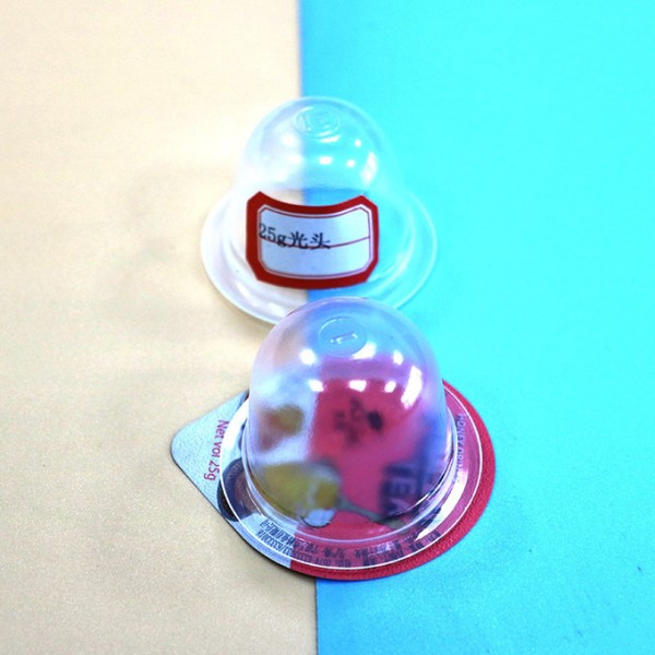 Quality Square Embossing Yogurt Pot Lids Pearlized Bopp Film Recyclable Container Cover for sale