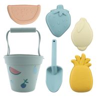 Quality Outdoor Eco Friendly Summer Kids Sand Set Silicone Beach Bucket Toy Factory Show for sale