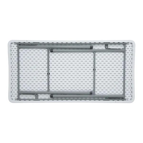 Quality 122*61*74CM White Plastic Folding Table With Adjustable Height For Outdoor for sale
