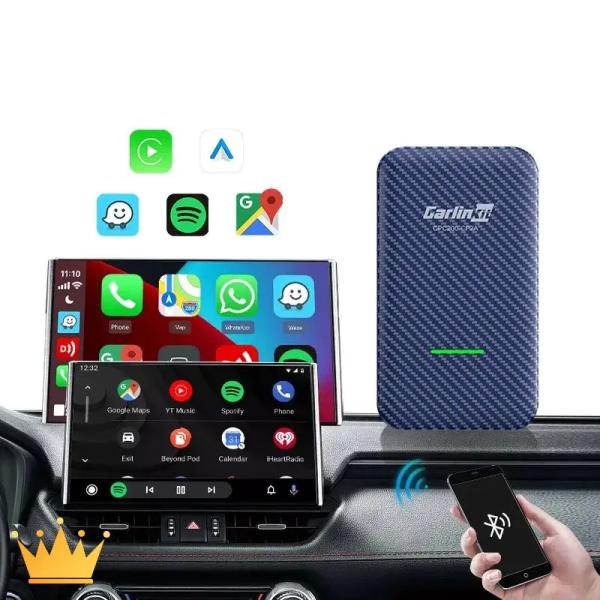 Quality Portable wired to wireless Adapter carplay apple & android auto Smart Dongle for sale