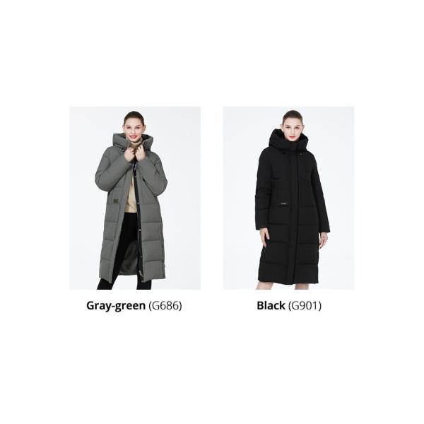 Quality Moderate Length Womens Overcoat Long Warm Winter Jackets Size L Size 46 for sale
