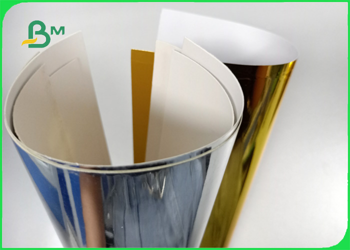 255gsm 325gsm Super smooth and bright Laser gold and silver paper for Hardcover box