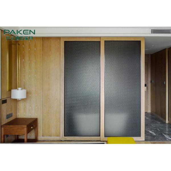 Quality Luxury Hotel Interior Bedroom Fixed Furniture Wooden Wall Panel for sale