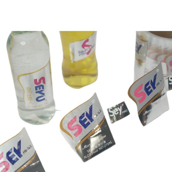 Quality Offset Printing Beverage Bottle Label Alcohol Clear Label Stickers Custom for sale