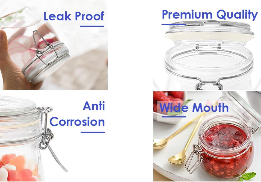 in Stock Round Glass Food Container for Kitchen Food Packaging