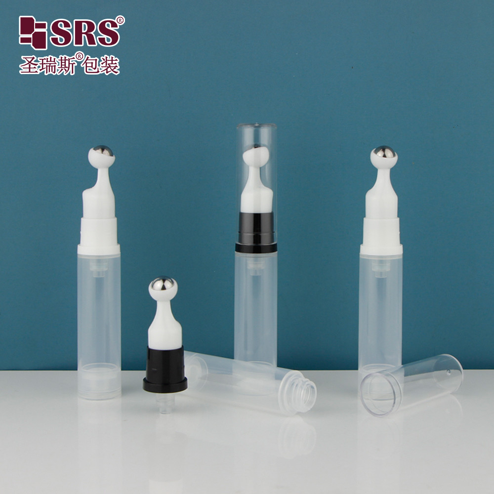 Quality A0031 PP Luxury Customization Empty Injection White Glossy Airless Pump Roll On for sale