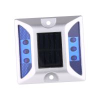 Quality Waterproof 5000mcd 115mm Solar LED Road Studs , Blue Cats Eye Road for sale