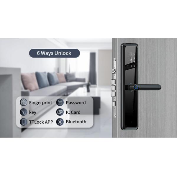 Quality TTLock Smart Front Door Locks With Handle Anti Peep IC Card Fingerprint Password for sale