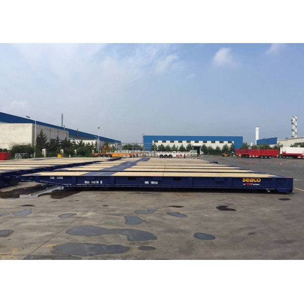 Quality 50 ft Flatbed Container Trailers / Gooseneck Mafi Roll Trailer for sale