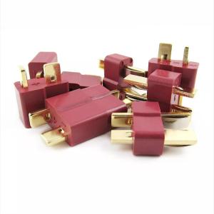 Quality Durable T Plug Deans RC Battery Connectors Nontoxic Red Color for sale