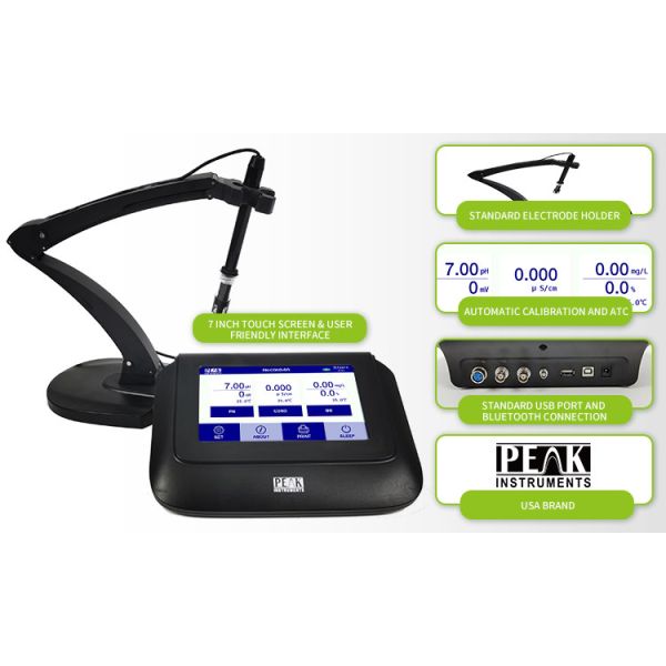 Quality Lab High Precision Benchtop Capacitive Touch Screen pH Meter with 2 Point for sale