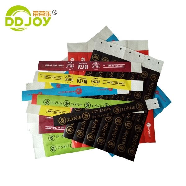 Quality DDJOY Custom Tyvek Material Party Unisex 3/4 Inch Wristbands Unisex Party for sale