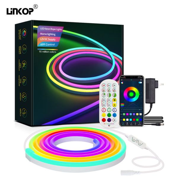 Quality 12w/M Flexible Diy Led Neon Light Tube Rgb With Controller Power Adapter for sale