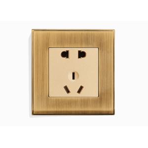 Quality Amertop New Modern Design Brass Wall Switch And Socket For Villa And Apartment for sale