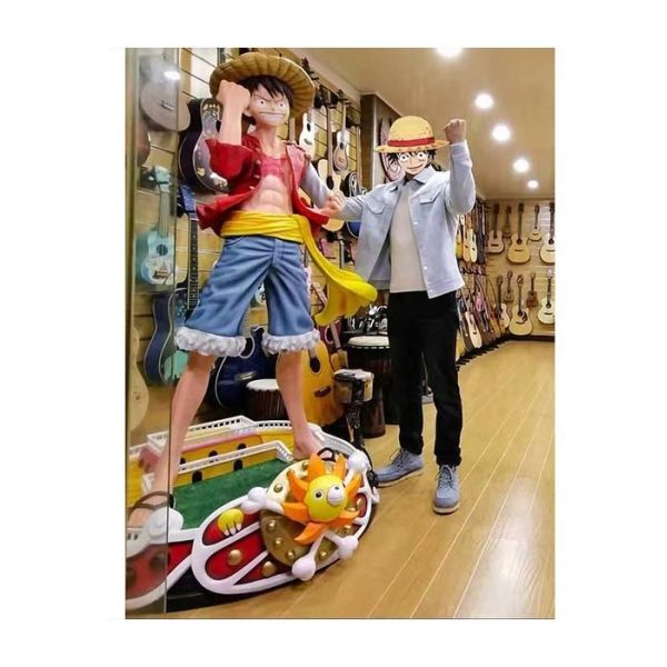 Quality Anime Figure Life Size Ace One Piece Zoro Sculpture 1 1 for Folk Art Style Fiberglass for sale