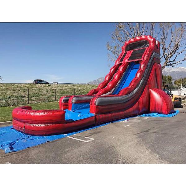 Quality Yellow 22 Ft Tropical Fiesta Breeze Water Slide Inflatable Water Slides With for sale