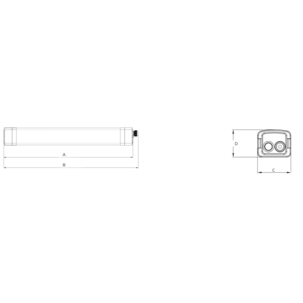 Quality DUALRAYS D5 LED Moisture-proof Light with DIP Switchable Power/3CCT and wiring for sale