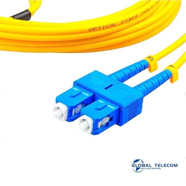 Quality SC UPC Fiber Optic Patch Cord , 3M 5M Duplex Fiber Patch Cable with G652D G657A1 for sale