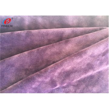 Quality Stretch Plain Dyed Micro Purple Velvet Fabric , Super Soft Blanket Fabric for sale