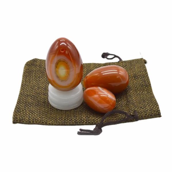 Quality 2024 Carnelian Yoni Egg Red Agate Jade Egg for Vaginal Firming Exercise Massage Therapy for sale