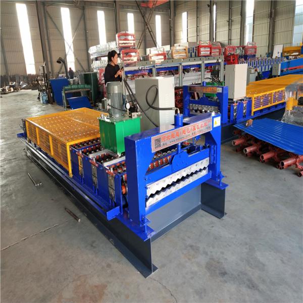 Quality Cr 12 Blade Plate Corrugated Sheet Roll Forming Machine for sale