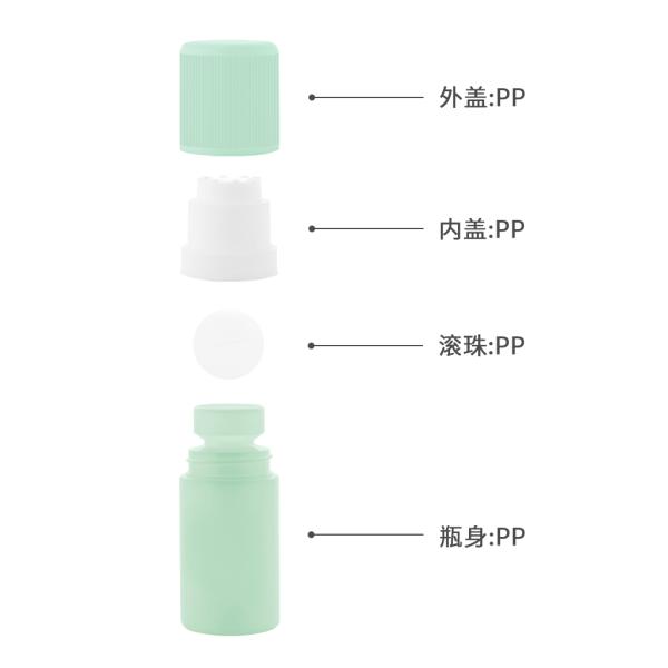 Quality RPPA1-50ml Cylindrical Round Underarm Freshening Roller Bottle Long-Lasting No for sale