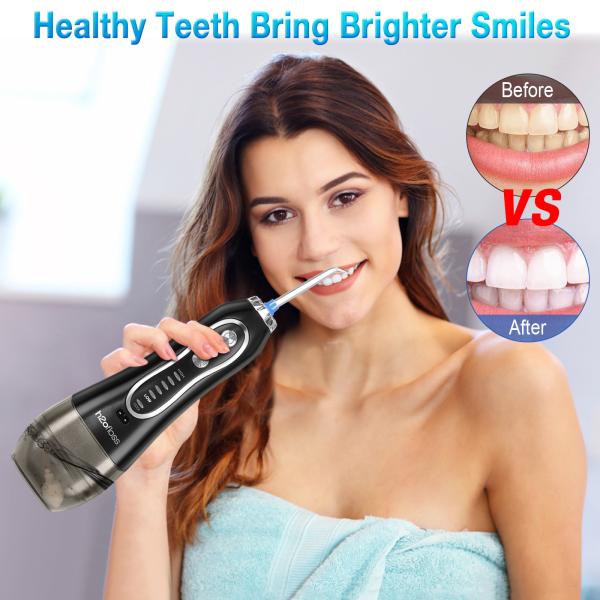 Quality 300ml Tank Water Flosser Dental Floss Water Jet With 8 Nozzles ODM OEM Available for sale