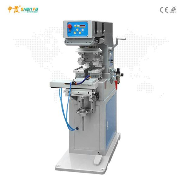 Quality Two Color Semi Automatic Pad Printing Machine With Shuttle Plate for sale