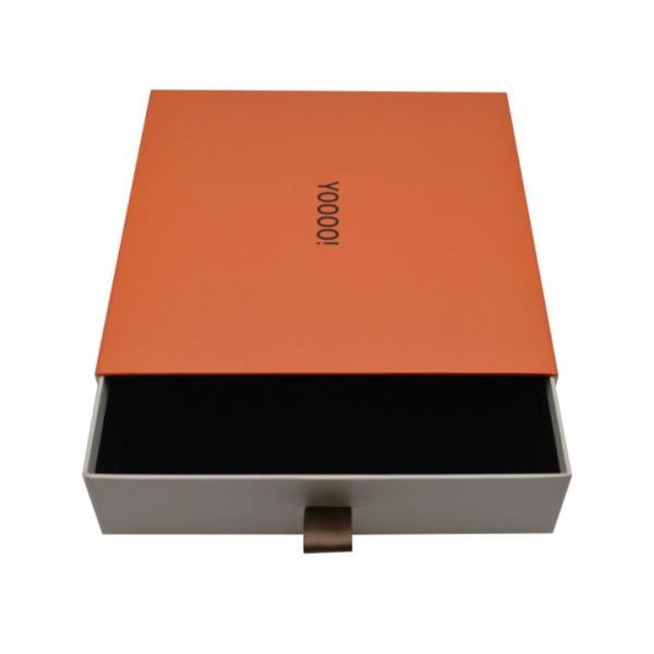 Quality Recycled Rigid Jewelry Gift Boxes With Ribbon 157gsm Coated for sale