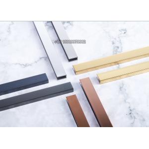 Quality SUS304 Metal U Channel Trim 10x5x10mm Brushed Effect Titanium Color for sale