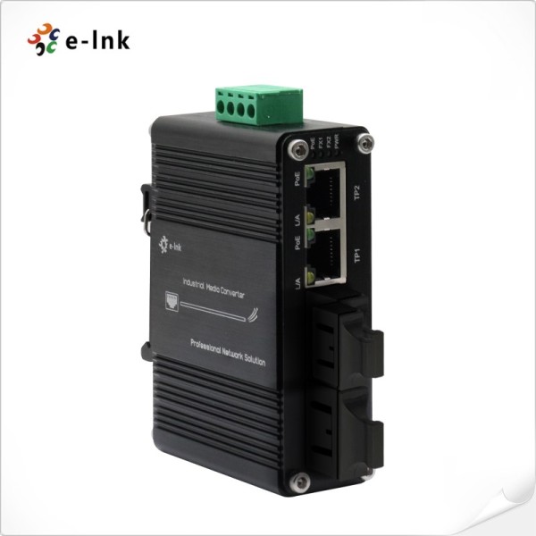 Quality Mini Industrial 2-Port 10/100/1000T 802.3bt 90W PoE++ + 2-Port Fiber Switch for sale