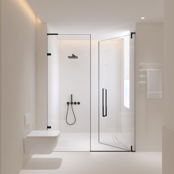 Quality 12mm Thickness Frameless Shower Enclosure ISO9001 Frameless Sliding Shower Doors for sale
