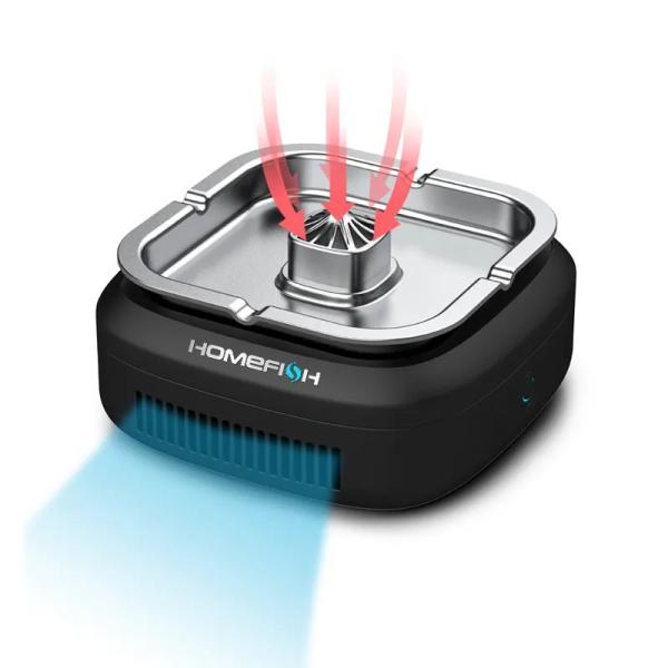 Quality Homefish Stainless Steel Electric Multifunctional Ashtray Air Purifier HEPA for sale