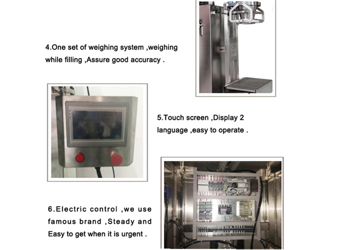 Close-up view of packing machine components and controls