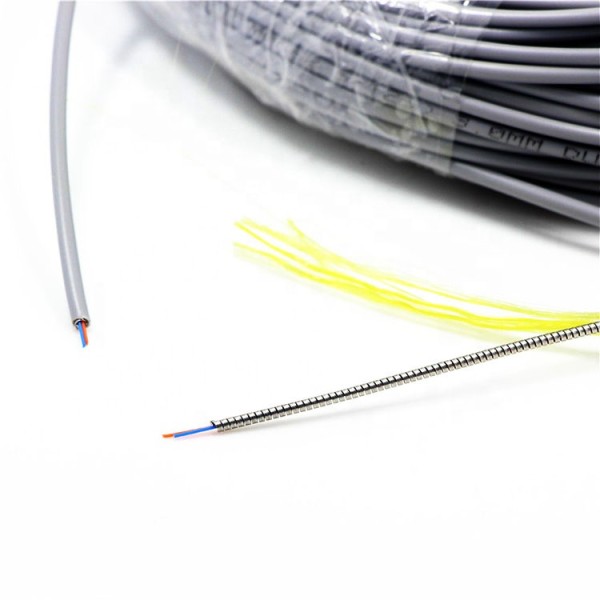 Quality Steel Tube Beige Duplex Armored Multimode Fiber Optic Cable for sale