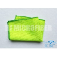 Quality 100% Polyester Warp - Knitted Mesh Kitchen Cleaning Cloth Oil - Resistant Green for sale