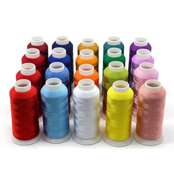 Quality Industrial Threaded Sewing Thread 720 Colors 100% Polyester Glossy Embroidery for sale