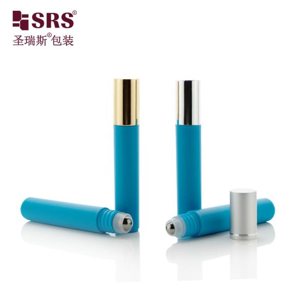 Quality Round Pen Shape PP Recycled Eye Serum Roller Bottle Plastic Roll-On With Metal for sale