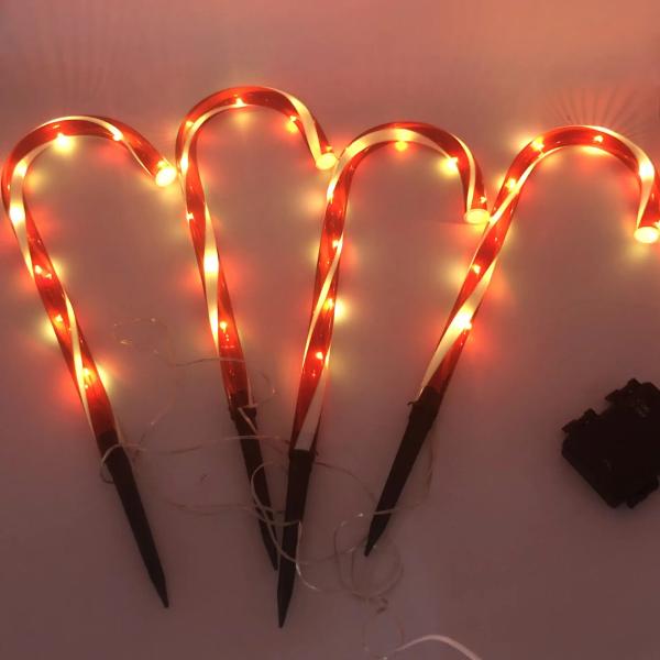 Quality Long-Lasting Candy Cane Ground Light for Christmas Decoration 10000 Hours for sale