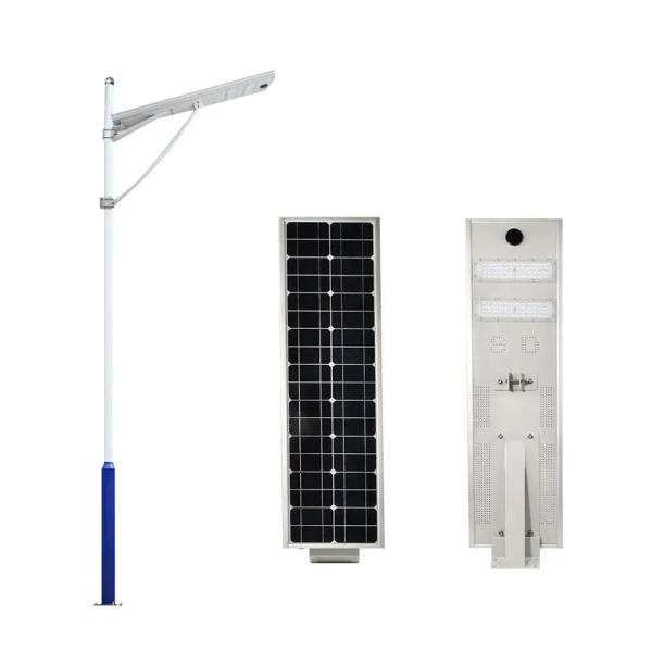 Quality 30W 40W 120W All In One IP65 Lithium Battery Powered Self Cleaning Solar Street for sale