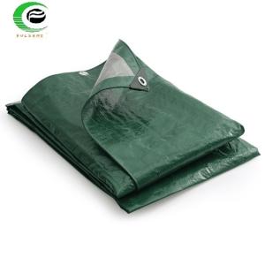 Quality Outdoor Covering Tarpaulin Medium Duty Green / Silver 140gsm for sale