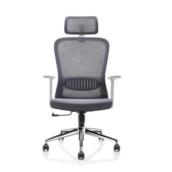 Quality Grey White Mesh Office Chair with Height Adjustment Swivel Function and for sale